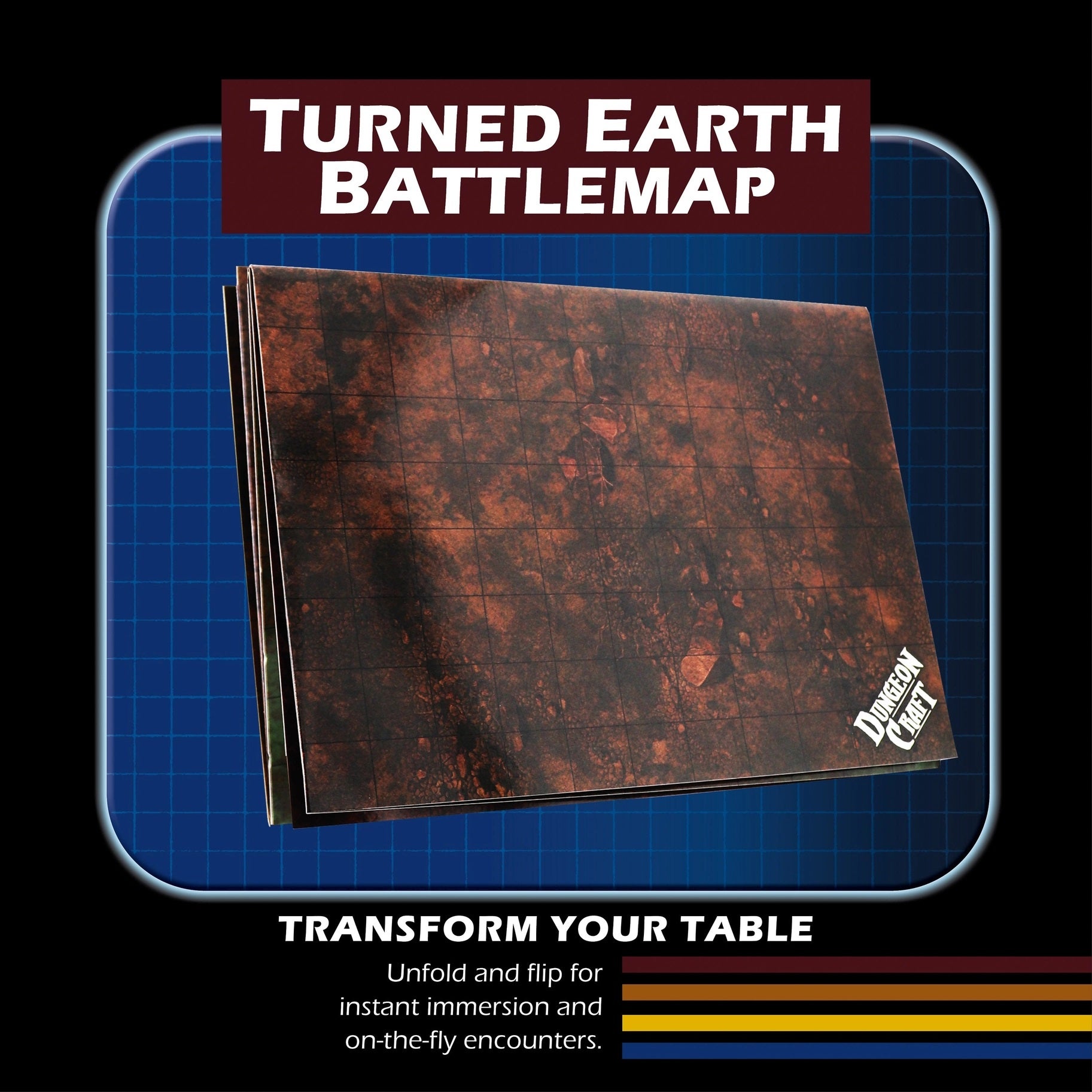 BattleMap: Turned Earth RPG battle map - 1985 Games | The Rift Games Inc