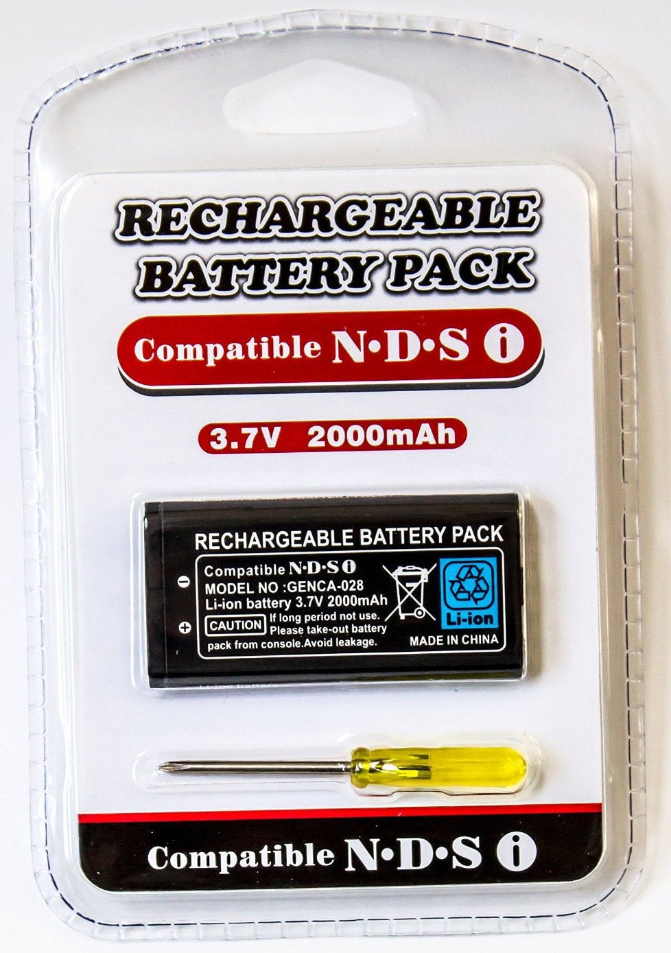 RECHARGEABLE 3.7V LI-ION BATTERY PACK FOR NINTENDO DSI - Old Skool ...